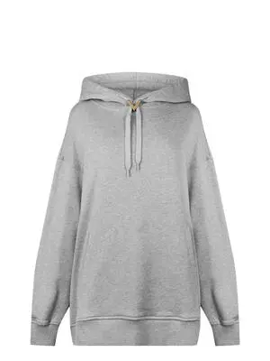 Valentino Garavani Logo Drawstring Hoodie - Gray