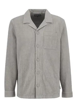 Barbour Barbour Waffle Knit Shirt Jacket Gray