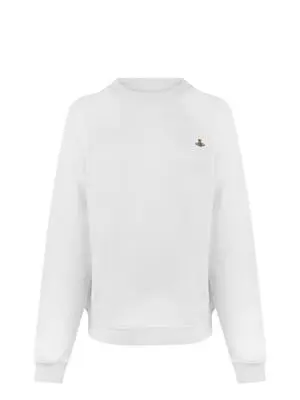 VIVIENNE WESTWOOD Orb Logo Collared Sweatshirt - White