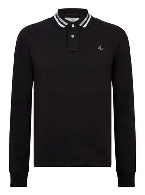 VIVIENNE WESTWOOD Long Sleeve Polo Shirt - Black