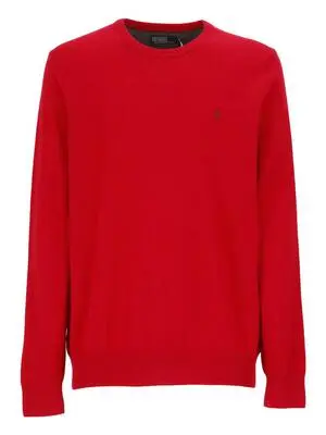 Polo Ralph Lauren Knitted Jumper With Embroidered Pony - Red