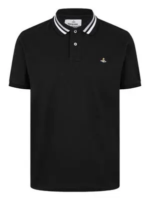 VIVIENNE WESTWOOD Classic Short-sleeved Polo Shirt - Black