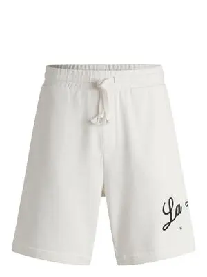 Hugo Boss Printed Loose Fit Shorts - White