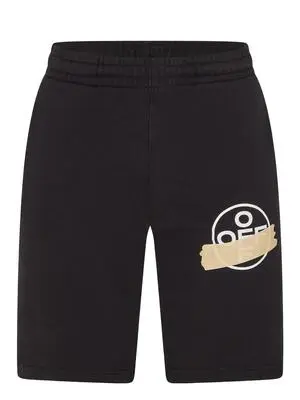 Off-White Tape Sweat Shorts - Black