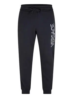 Versace Logo Track Pants - Black