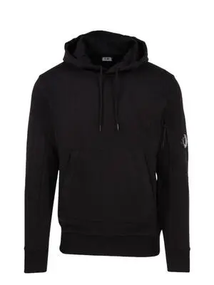 C.P. COMPANY Logo Plaque Drawstring Hoodie - Black