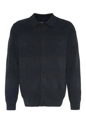 Barbour Crew Neck Knitted Cardigan - Black
