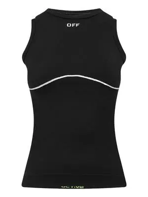 Off-White Seamless Crew Neck Vest - Black