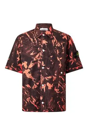 Stone Island Camo Short Sleeve Shirt Black