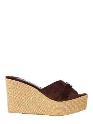 JIMMY CHOO Leda Wedge Sandals - Nude