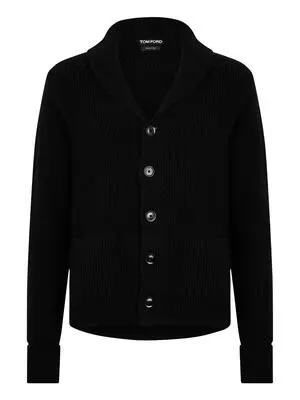 TOM FORD Tom Ford Cashmere Shawl Collar Cardigan Black