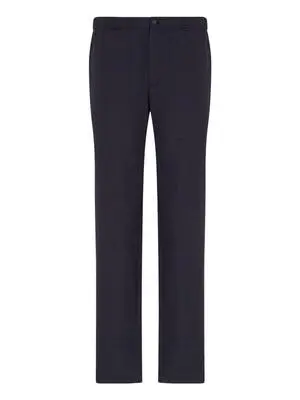 Emporio Armani Straight Leg Trousers - Black