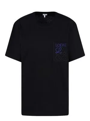 Loewe Regular Fit T-shirt In Cotton - Black