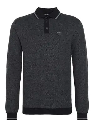 Barbour Long-sleeved Polo Shirt - Black