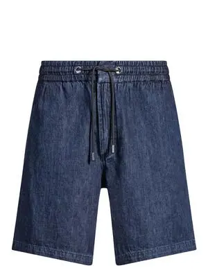 Hugo Boss Elasticated Waist Denim Shorts - Blue