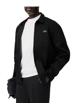 Lacoste Zip-up Embroidered Logo Jacket - Black