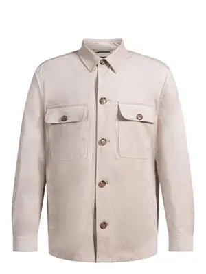 Hugo Boss Off-white Utility Shirt Jacket - Nude