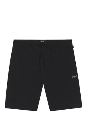 Hugo Boss Boss Mid Rise Drawstring Logo Shorts - Black