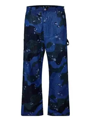 Off-White Camouflage Print Cargo Pants - Blue