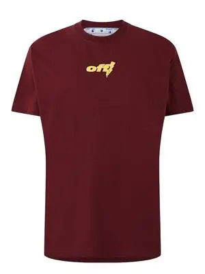 Off-White Logo Short Sleeve T-shirt Brown