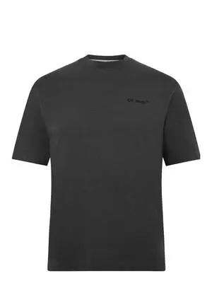 Off-White Logo Short Sleeve T-shirt - Black