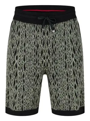 Hugo Boss Printed Knit Shorts - Black