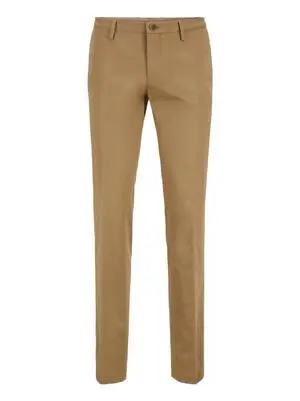 Hugo Boss Tailored Logo-print Trousers - Brown