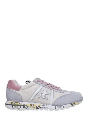 Premiata Spliced Lace-up Low-top Casual Sneakers - White