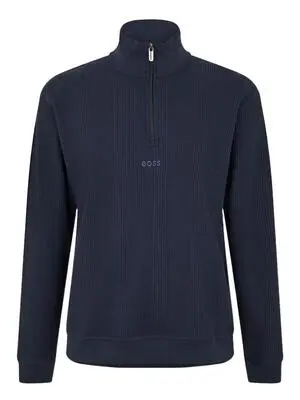 Hugo Boss Boss 1/4 Zip Fleece Top - Black