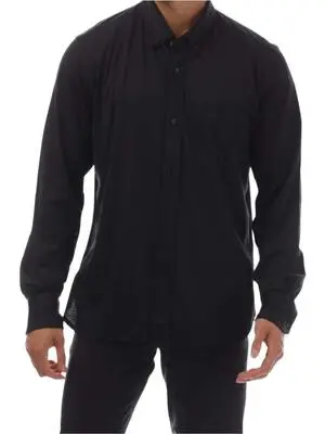 TOM FORD Silk Cotton Blend Button Down Shirt Black