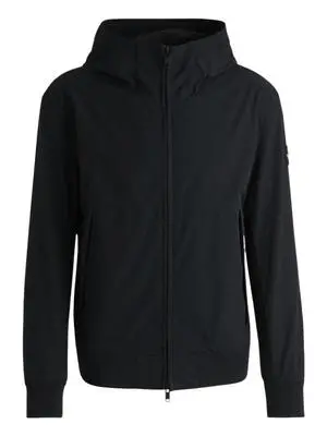 Hugo Boss Softshell Hooded Zip-up Jacket - Black