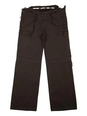 Ottolinger Drawstring Cargo Pants With Pockets - Black
