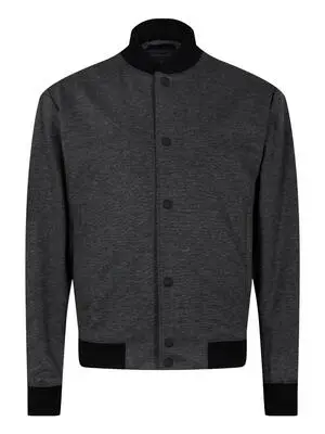 Hugo Boss Dark Grey Wool Blend Casual Jacket - Black