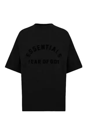 Fear Of God Round-neck Logo T-shirt - Black