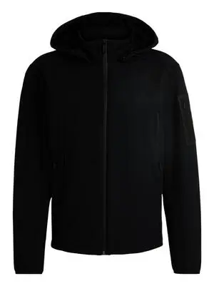 Hugo Boss Hooded Softshell Tech Jacket - Black