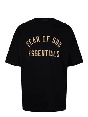 Fear Of God Round-neck Logo T-shirt - Black