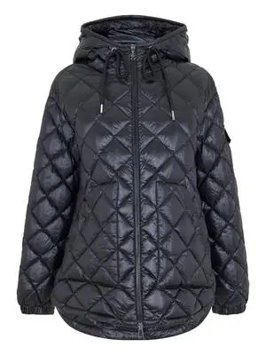 Moncler Diamond-quilted Hooded Puffer Jacket - Black