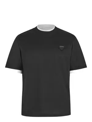 Prada Color-blocked T-shirt - Black