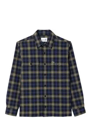 Lacoste Oversize Checked Overshirt - Black