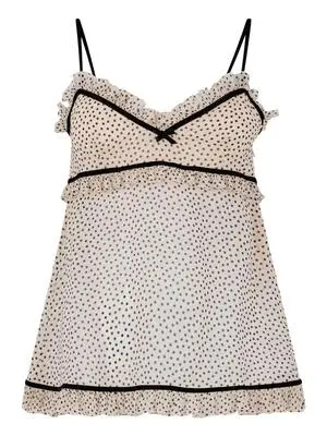 Valentino Garavani Polka Dot Sheer Camisole Top - No