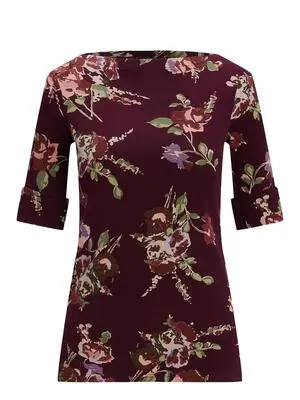 Ralph Lauren Floral Cotton T-shirt Black