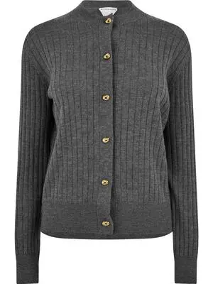 BOTTEGA VENETA Bottega Veneta Ribbed Wool Cardigan With Golden Buttons