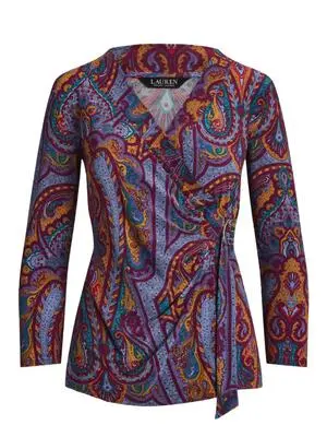 Ralph Lauren Jainab Paisley Print Wrap Top - Multicolor
