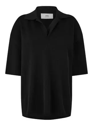 AMI Paris Short-sleeved Polo Shirt - Black
