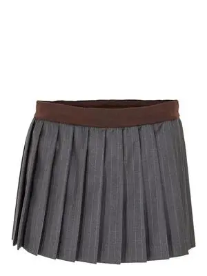 MIU MIU Miu Miu Pleated Mini Skirt