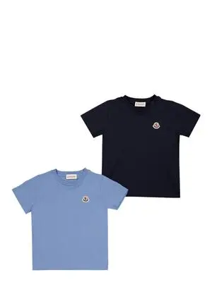 Moncler Moncler Pack Of 3 T-Shirts Blue