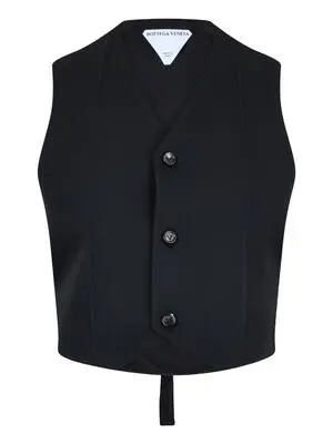 Bottega Veneta Wool Vest - Black