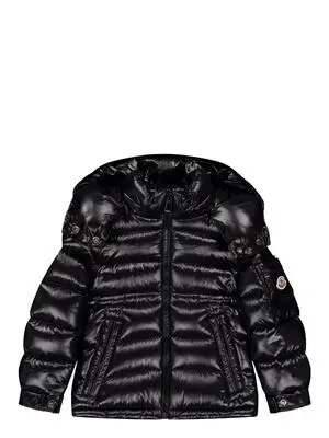 Moncler Logo Patch Down Jacket - Black