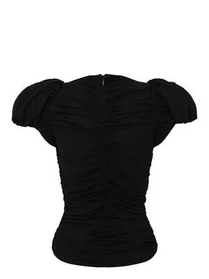 MAGDA BUTRYM Magda Butrym Round-Neck Pleated Blouse