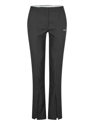 Off-White Flared Split Hem Pants - Black
